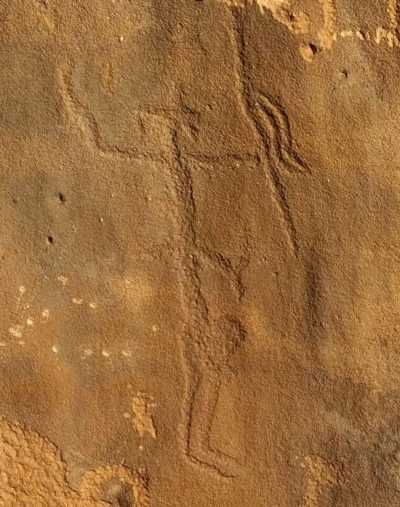 Neolithic Man Holding Standard - Arabian Rock Art Heritage