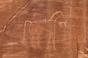 Jabala horseman and ibex - Arabian Rock Art Heritage